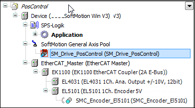 Position Control on the PLC with SM_Drive_PosControl